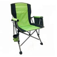 China Aluminum 4.5KG Sturdy Outdoor Folding Chairs 60cm Wooden Folding Chair With Armrest for sale