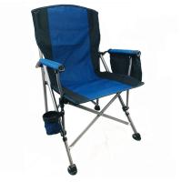 China Aluminum 4.5KG Sturdy Outdoor Folding Chairs 60cm Wooden Folding Chair With Armrest for sale