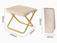 China 38CM Stainless Steel Camping Outdoor Chairs Portable Fishing Three Leg Folding Chair for sale