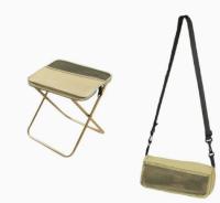 China 38CM Stainless Steel Camping Outdoor Chairs Portable Fishing Three Leg Folding Chair for sale