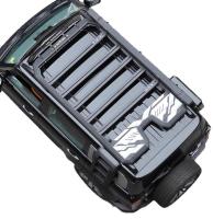 China Aluminum Alloy Flat Luggage Carrier Car Roof Rack Platforms Hilux Dmax Dadao Navara Tacoma Tundra Black for sale