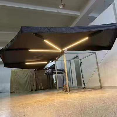 China New Arrival Glamping Free Standing 270 360 Degree extra Large  2M Car Roof Top Tent Side Awning with Light for sale