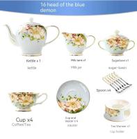 China Sunmatte Lifestyle Gifts Exquisite Bone China Tea & Coffee Cup Set Blue/Pink for multiple occasions for sale