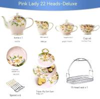 China Sunmatte Lifestyle Gifts Exquisite Bone China Tea & Coffee Cup Set Blue/Pink for multiple occasions for sale