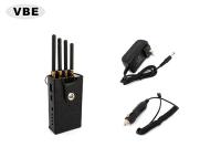 China 4 Bands 4W Black 30dBm Portable Phone Signal Blocker , Handheld Signale Jammer For GSM , DCS for sale
