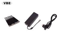 China Desktop Cell Phone Signal Jammer 2635 MHz Indoor RF Jammer 10pcs Omni Antennas for sale