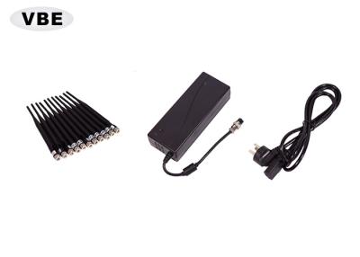 China Desktop Cell Phone Signal Jammer 2635 MHz Indoor RF Jammer 10pcs Omni Antennas for sale