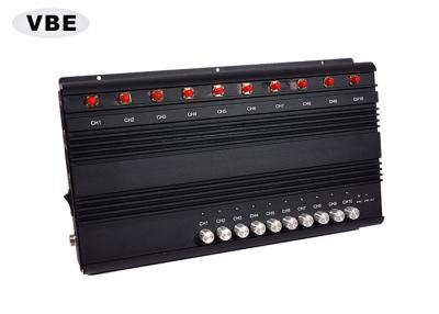 China 10 Bands Mobile Network Jammer , Cell Blocker Jammer Signal Synchronization System for sale