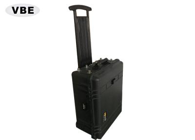 China Black Shell Portable Signal Jammer Hand Pull Box Structure 1000W Power Consumption for sale