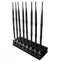 China 8 Bands Indoor Cell Phone Signal Jammer , Wireless Mobile Signal Blocker 18W RF Power for sale