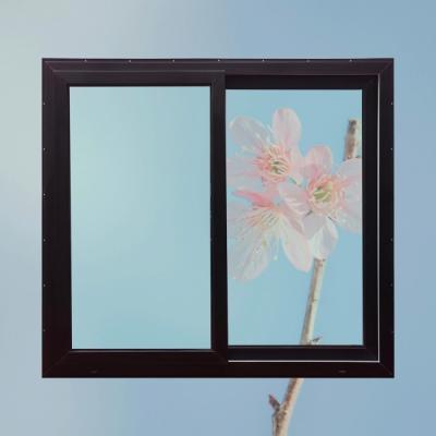 China SQ-SG88 Black PVC Sliding Windows with Double Glazed Glass and Reinforced Steel Frame - Custom Sizes Available for sale