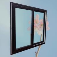 China SQ-SG88 Black PVC Sliding Windows with Double Glazed Glass and Reinforced Steel Frame - Custom Sizes Available for sale