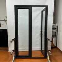 China 5mm Glass Aluminum Hinged Doors with Powder Coating - Custom Colors and Weather Resistant Design for sale