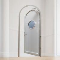 China 2.0mm Aluminium Hinged Doors with Double Tempered Glass for Soundproofing and Thermal Insulation for sale