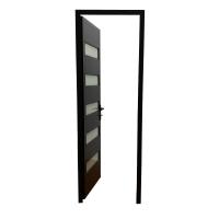China Custom Aluminum Hinged Doors with 2.0mm Profile and 5mm+12A+5mm Double Tempered Glass - Waterproof & Soundproof for sale