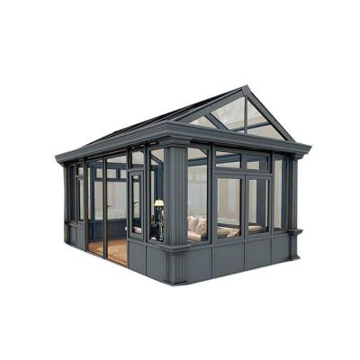 China Aluminum Glass Sun Room with 3.0mm Profile - Custom Built Natural Light Room in Black/White for sale