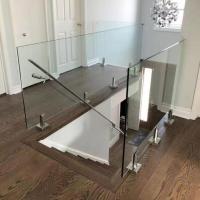 China C-08 Tempered Glass Balcony Railing System with Stainless Steel Handrail - Custom Sizes, 30-Day Delivery, CE Certified for sale
