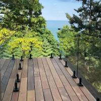 China C-08 Tempered Glass Balcony Railing System with Stainless Steel Handrail - Custom Sizes, 30-Day Delivery, CE Certified for sale