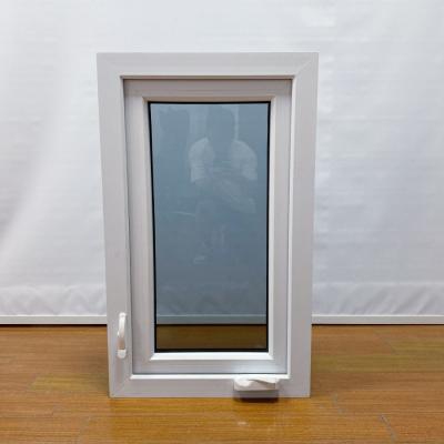 China American Style PVC Casement Windows with Double Glazing and Lockable Crank Control - Hurricane Resistant Design for sale