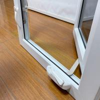 China American Style PVC Casement Windows with Double Glazing and Lockable Crank Control - Hurricane Resistant Design for sale