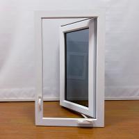 China American Style PVC Casement Windows with Double Glazing and Lockable Crank Control - Hurricane Resistant Design for sale