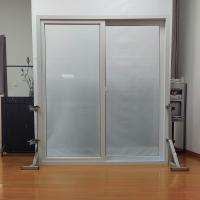 China White PVC Sliding Glass Doors with Double Tempered Glass - Custom Sizes Available for Offices, Homes & Restaurants for sale