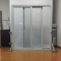 China White PVC Sliding Glass Doors with Double Tempered Glass - Custom Sizes Available for Offices, Homes & Restaurants for sale