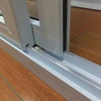 China White PVC Sliding Glass Doors with Double Tempered Glass - Custom Sizes Available for Offices, Homes & Restaurants for sale