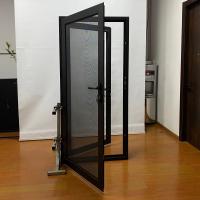 China Waterproof Aluminum Hinged Doors with 2.0mm Profile & Double Tempered Glass for Weather Resistance for sale