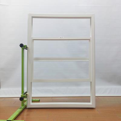 China Traditional White PVC Double Hung Window - Single Glazed Vertical Sliding Design with Low Maintenance Frame for sale