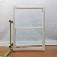 China Traditional White PVC Double Hung Window - Single Glazed Vertical Sliding Design with Low Maintenance Frame for sale