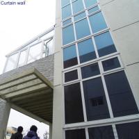 China SQ-MQ120 Aluminum Curtain Wall with 50-200mm Thickness and Silicone Adhesive Sealing for Commercial Buildings for sale