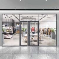 China Customizable Aluminum Pivot Doors SQ-DTH120 with Powder-Coated Finish and Secure Locking System for sale