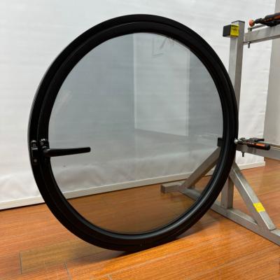China 4mm 5mm 6mm Aluminum Round Windows with Double Tempered Glass - CE Certified Casement Design for sale