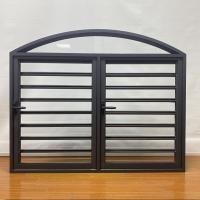 China Custom Aluminum Louver Window with 6mm Glass and Invisible Blinds - Powder Coating Finish for sale
