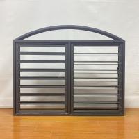 China Custom Aluminum Louver Window with 6mm Glass and Invisible Blinds - Powder Coating Finish for sale