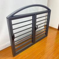 China Custom Aluminum Louver Window with 6mm Glass and Invisible Blinds - Powder Coating Finish for sale