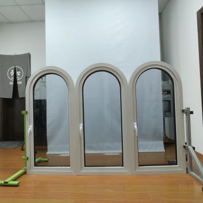 China N-60 Aluminum Casement Arc Windows with Double Tempered Glass - Custom Sizes 96-102 USD/SQM for sale
