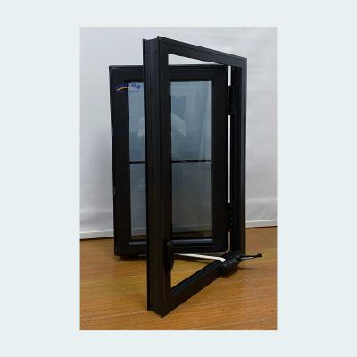 China SQ-LHJ65 Aluminum Glass Windows with 4-12mm Tempered Glass and Drain Hole Water Prevention System for sale