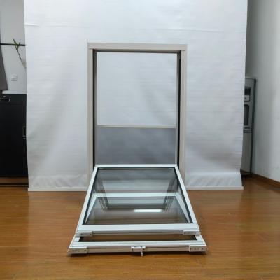 China Vertical Sliding Aluminum Single Hung Windows - Custom Sizes, Single/Double Glazed Glass, Multi-Point Locking System for sale