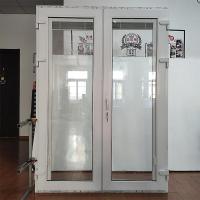 China CE Certified Aluminum Hinged Doors with 2.0mm Profile Thickness and 5mm+12A+5mm Double Tempered Glass for sale