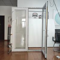China CE Certified Aluminum Hinged Doors with 2.0mm Profile Thickness and 5mm+12A+5mm Double Tempered Glass for sale