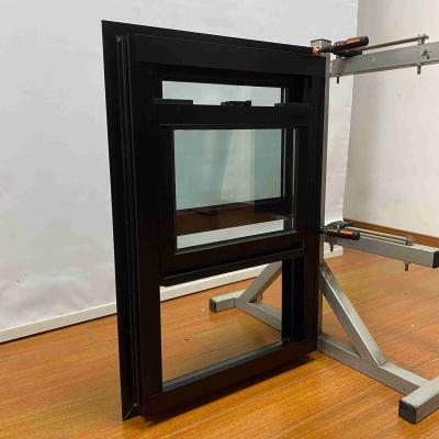 China Customizable Aluminum Hung Windows with Single/Double Glazing, Multi-Point Locking System and Excellent Sound Insulation for sale