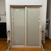 China Side Opening Aluminum Sliding Glass Doors with Double Tempered Glass and Inner Shutter Lock - 89-95 USD Range for sale