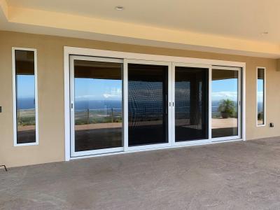 China Side Opening Aluminium Sliding Glass Doors with Double Tempered Glazing - Custom Sizes & Security System for sale