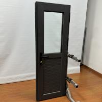 China Aluminum Hinged Doors with 2.0mm Profile & 5mm+12A+5mm Double Tempered Glass - CE Certified for sale