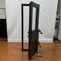 China Aluminum Hinged Doors with 2.0mm Profile & 5mm+12A+5mm Double Tempered Glass - CE Certified for sale