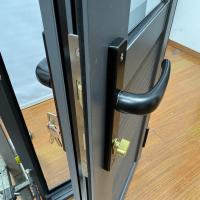 China Aluminum Hinged Doors with 2.0mm Profile & 5mm+12A+5mm Double Tempered Glass - CE Certified for sale