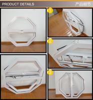China N-60 Aluminum Casement Windows with Double Tempered Glass - Custom Sizes & Circular Designs Available for sale