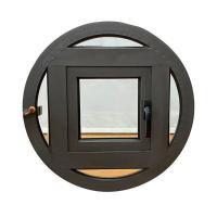 China Aluminum Round Casement Window with Double Tempered Glass - Windproof Waterproof Design, 5-Year Warranty, Custom Sizes for sale